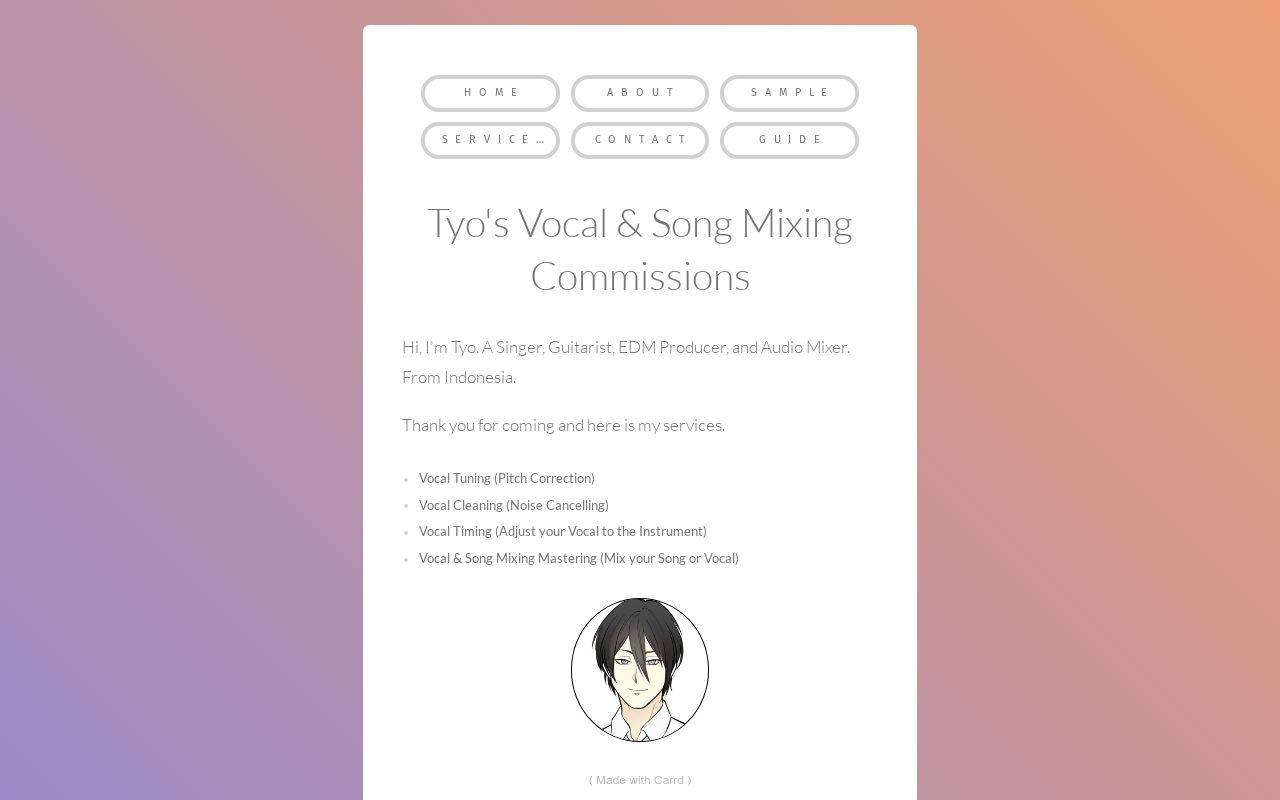 Tyo's Audio Mixing Commission